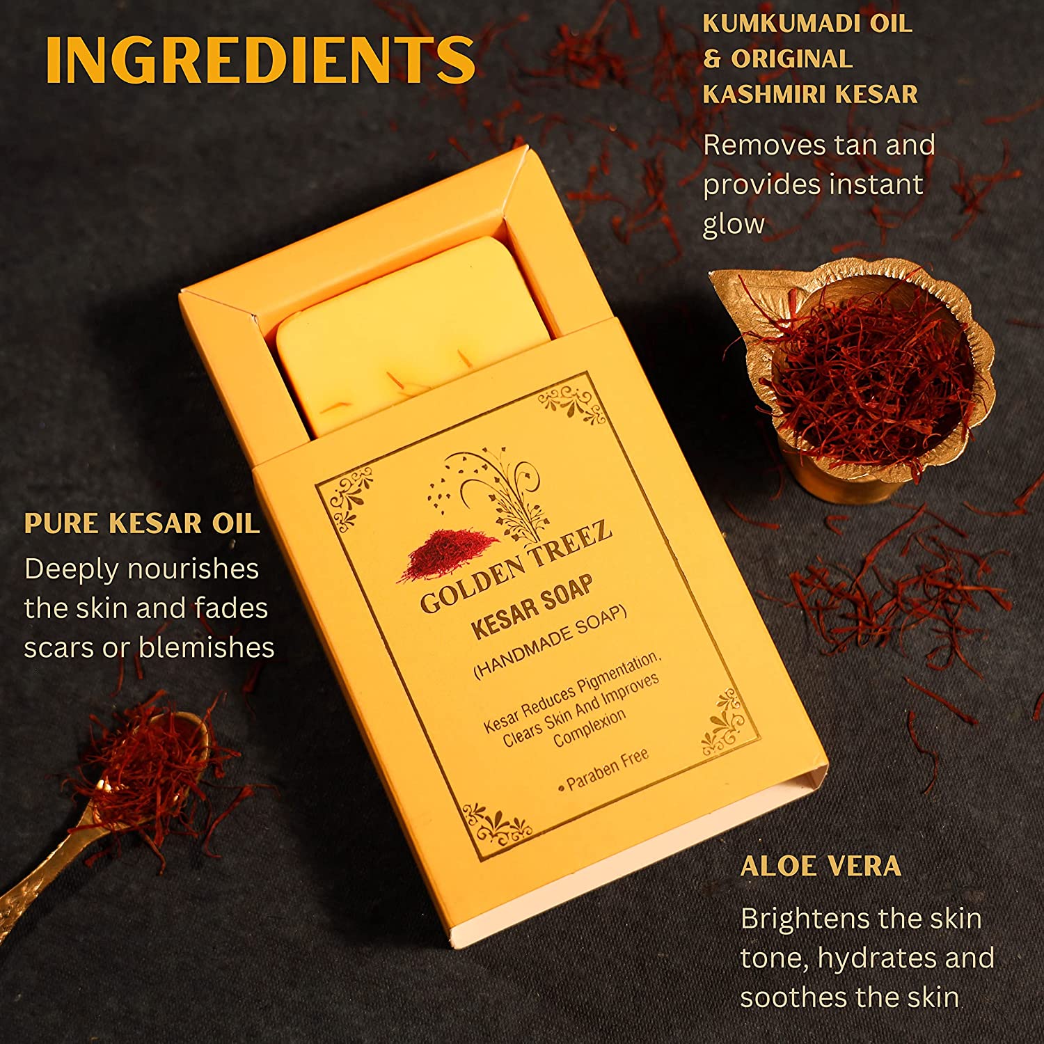 Kesar Soap | Saffron Soap | Best Skin Brightening Soap | Tanning | Tan