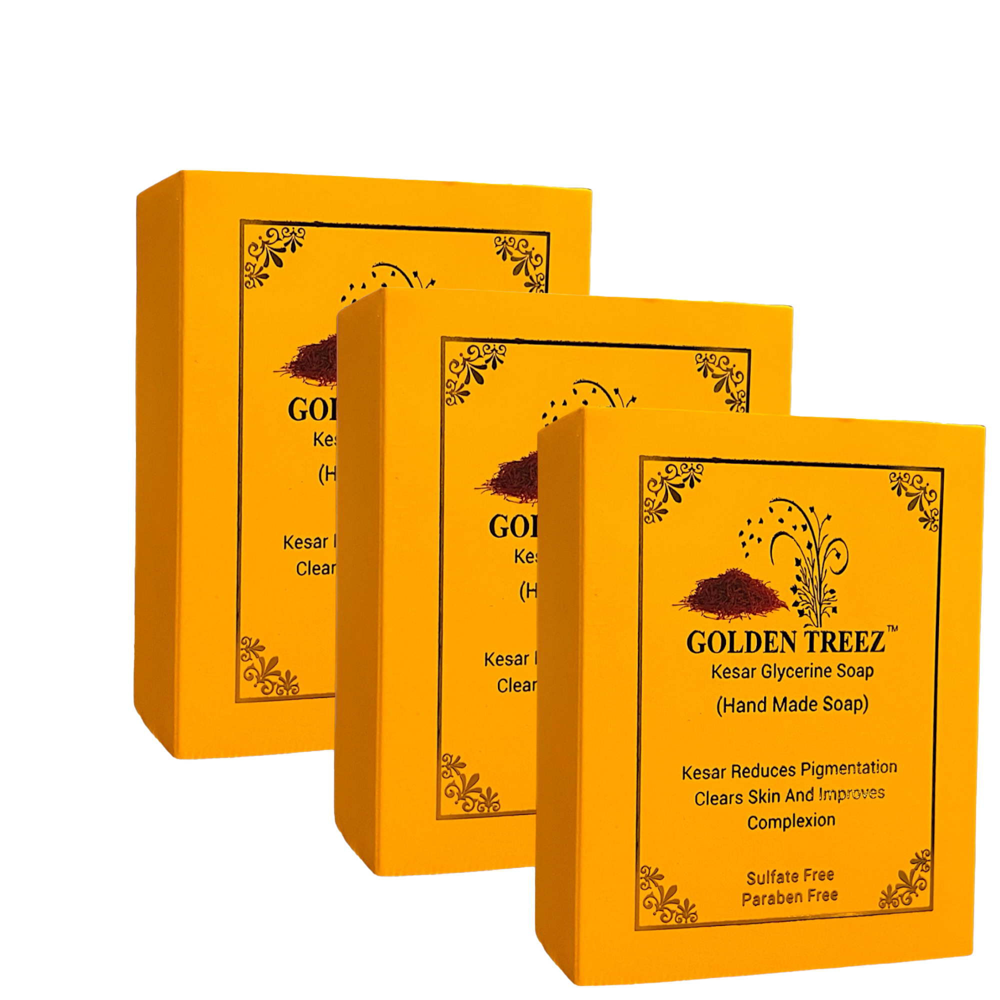 Best Skin Whitening Soap | Kesar Soap | Saffron Soap - Three