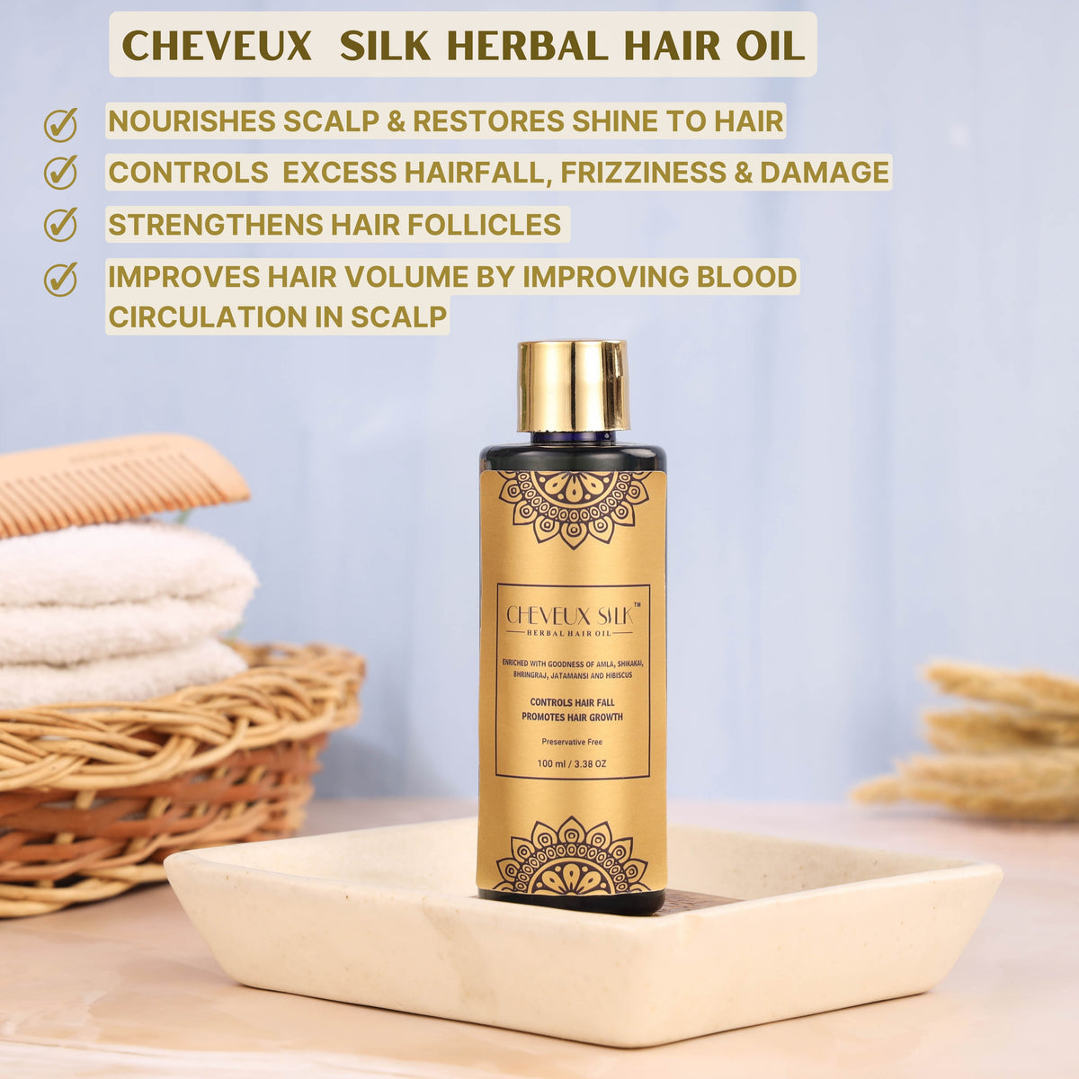 Homemade Herbal Hair Oil - Natural Blend for Healthy Hair